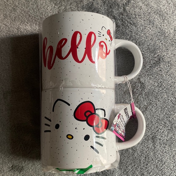 Hello Kitty | Dining | Hello Kitty Script Ceramic Mug Stack Set | Poshmark